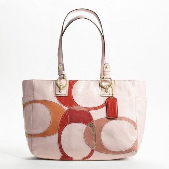 Coach | Bags | Coach F7127 Inlaid C Patent Leather Tote Bag | Poshmark